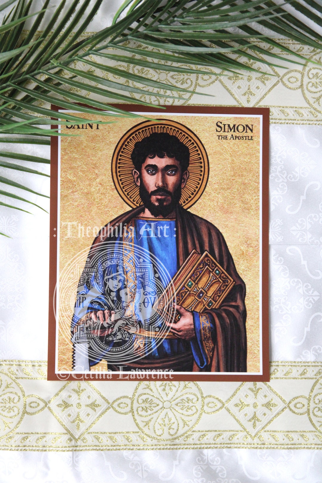 Saint Simon Zealot the Apostle Icon - Theophilia Catholic Art Print ...