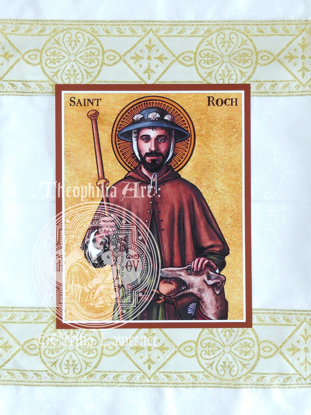 Saint Roch Icon - Theophilia Catholic Artwork Print Art - Medieval ...