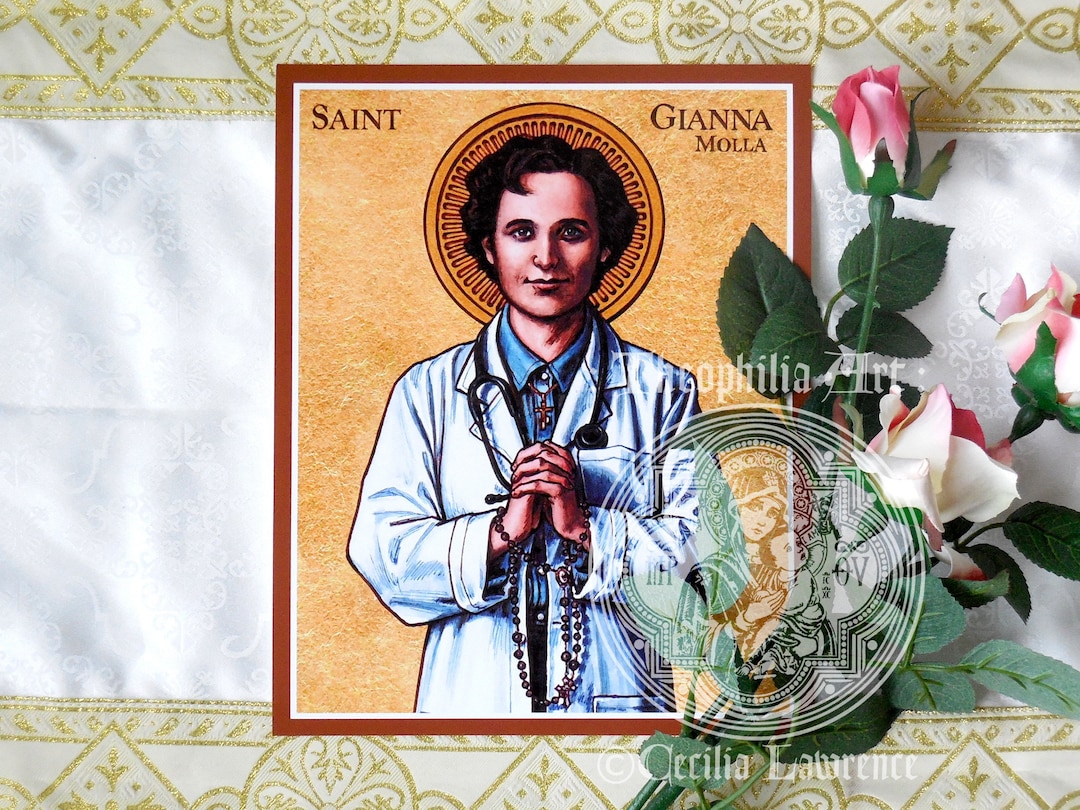 Saint Gianna Beretta Molla Icon - Theophilia Catholic Artwork Print ...