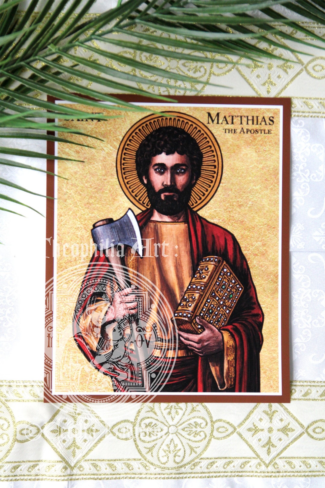 Saint Matthias the Apostle - Theophilia Catholic Icon Art Print Artwork ...