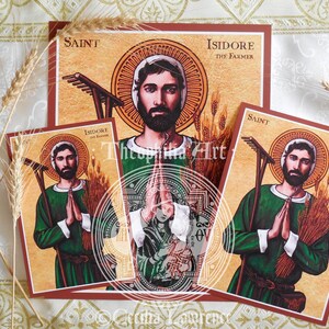 Saint Isidore the Farmer Icon - Theophilia Catholic Art Print - Patron ...