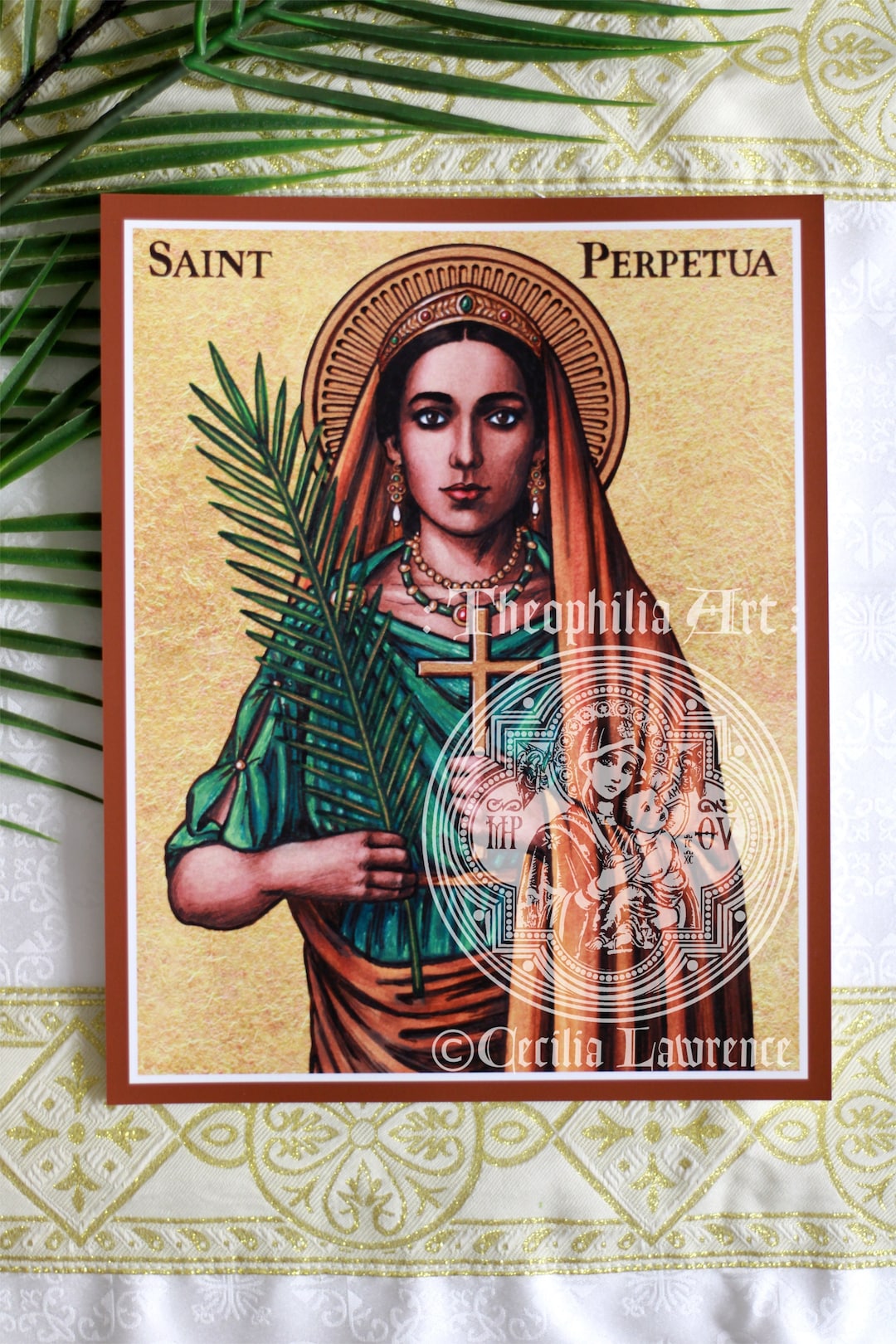 Saint Perpetua Icon - Catholic Theophilia Art Print Artwork - Early ...