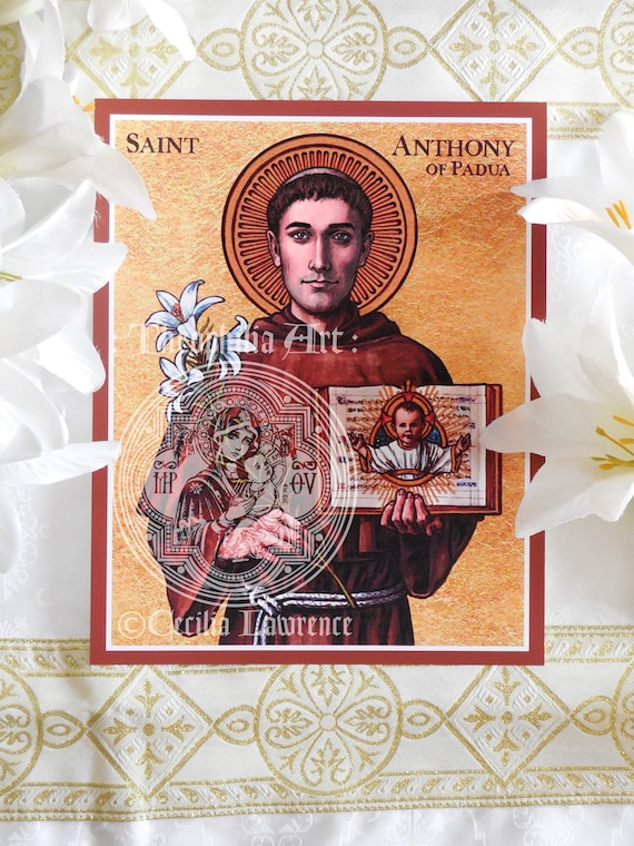 Saint Anthony Of Padua Icons Holy Brush | Icon Of Saint Anthony Of