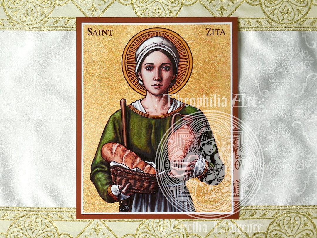 St. Zita of Lucca Icon - Catholic Theophilia Art Print Artwork - Patron ...