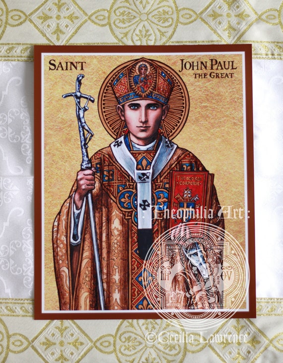 Saint Pope John Paul II Icon Catholic Theophilia Art Print | Etsy