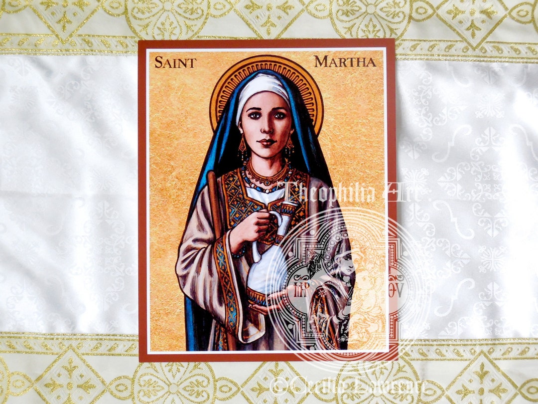 Saint Martha Icon - Theophilia Catholic Artwork Art Print - Bible ...