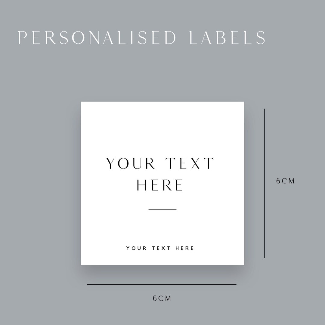 Personalised Waterproof Labels Create Your Own Labels Square White ...