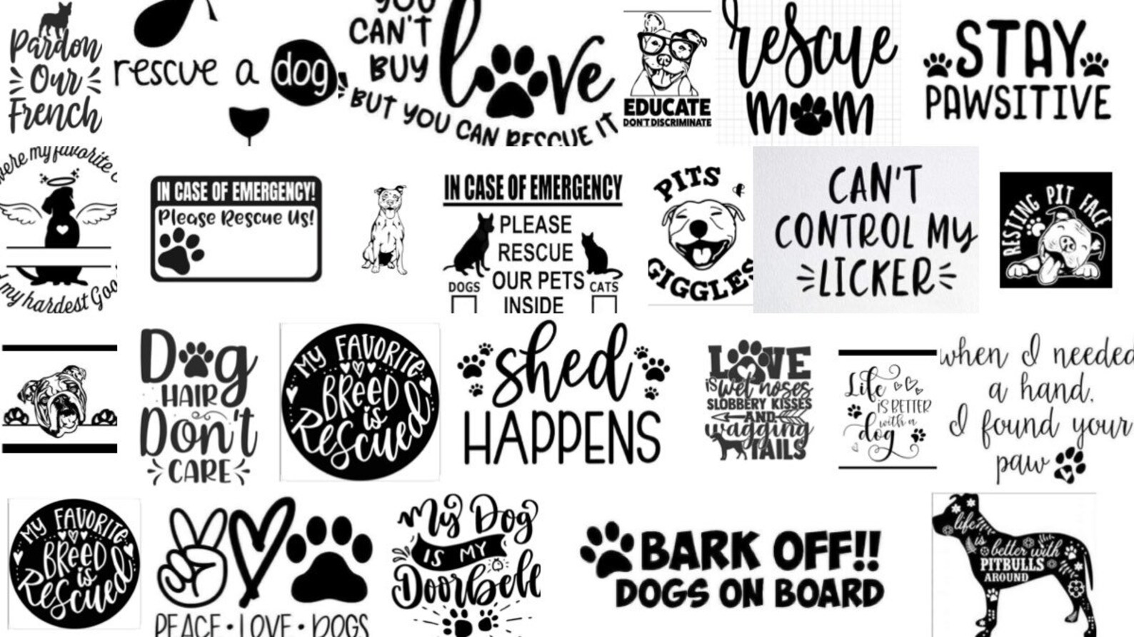 Rescue Dog Instant Download Bundle - Etsy