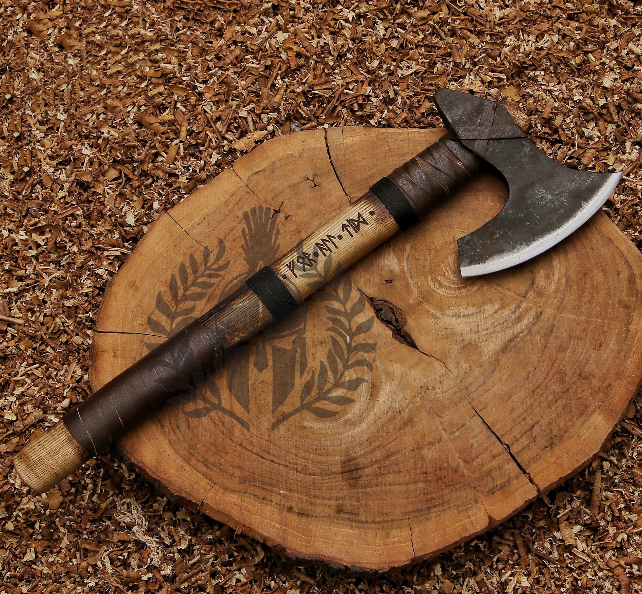 Best Viking Axe Custom Forged 5160 Spring Steel Camping Axe - Etsy