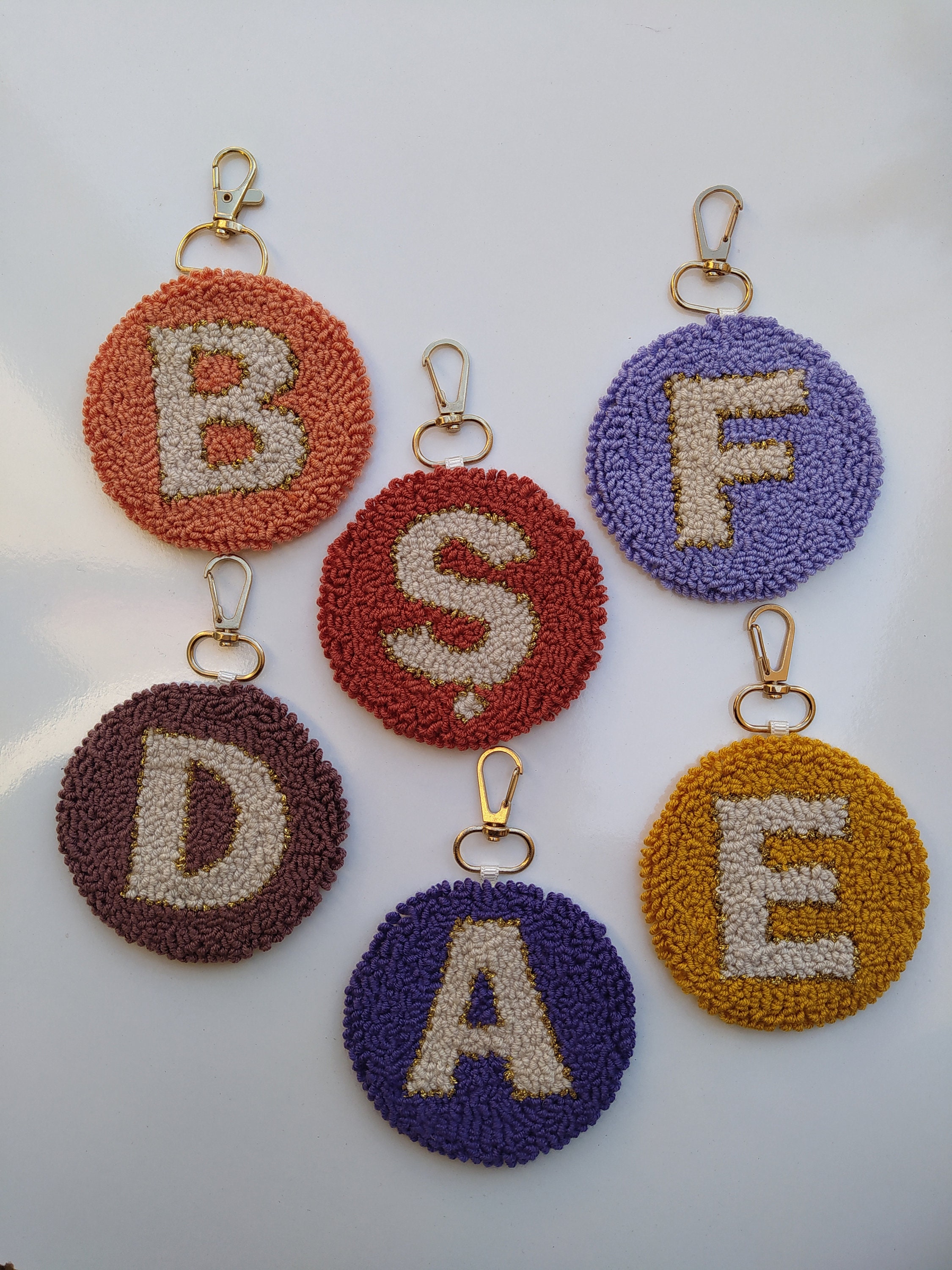 Punch Needle Keychain, Car Accessories, Christmas Gift,keychain for ...