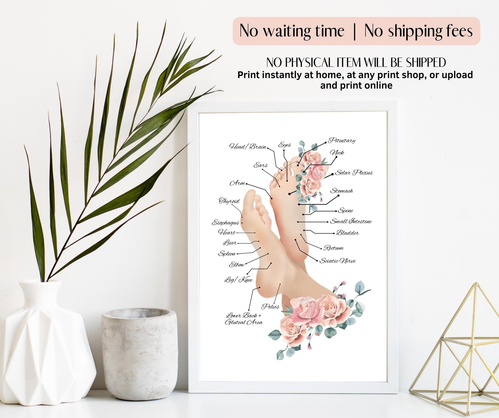 Reflexology Chart, Foot Reflexology, Reflexologist Gift, Reflexology ...