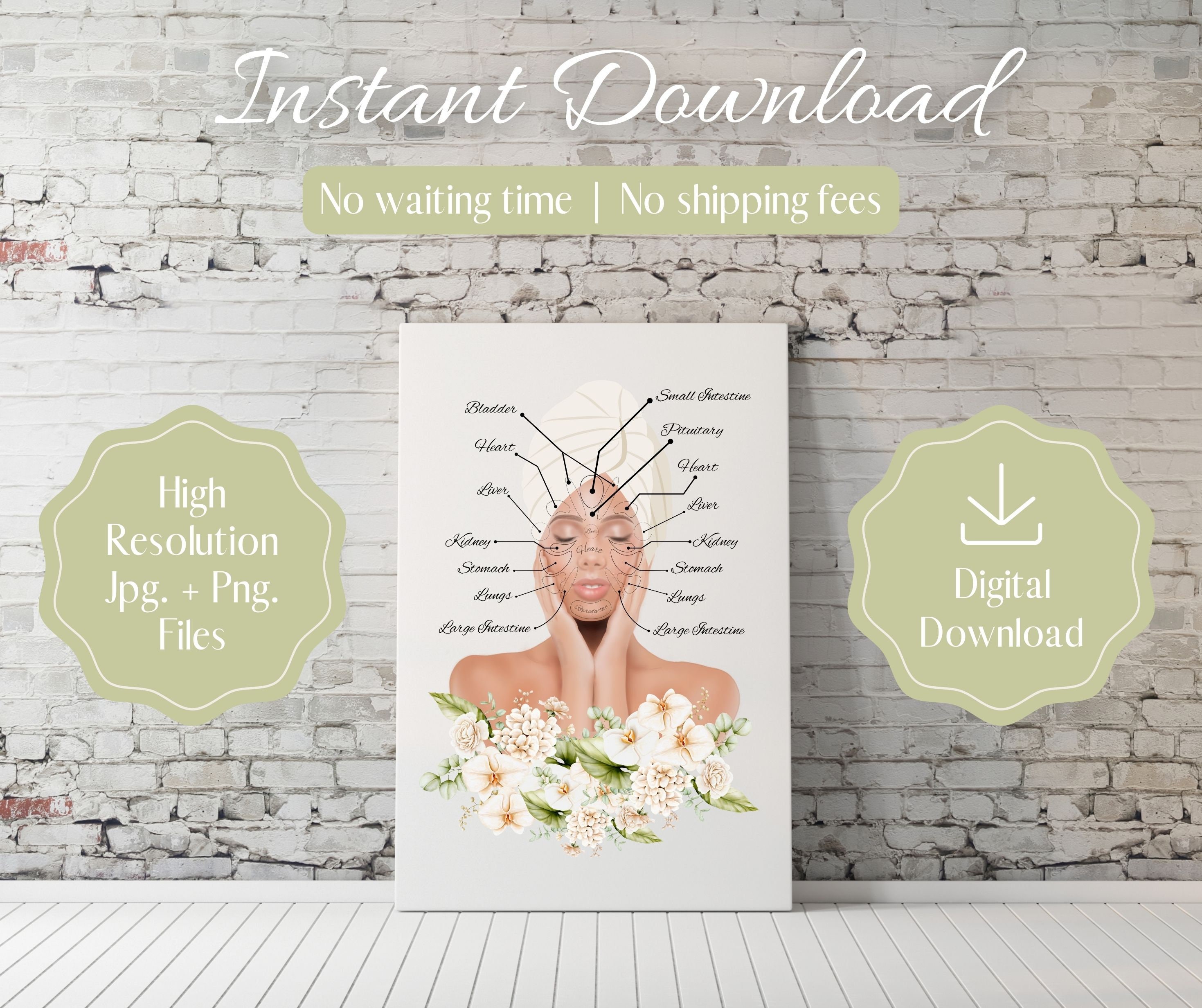 Face Reflexology Chart, Reflexology Poster, Acupuncture Art, Massage ...