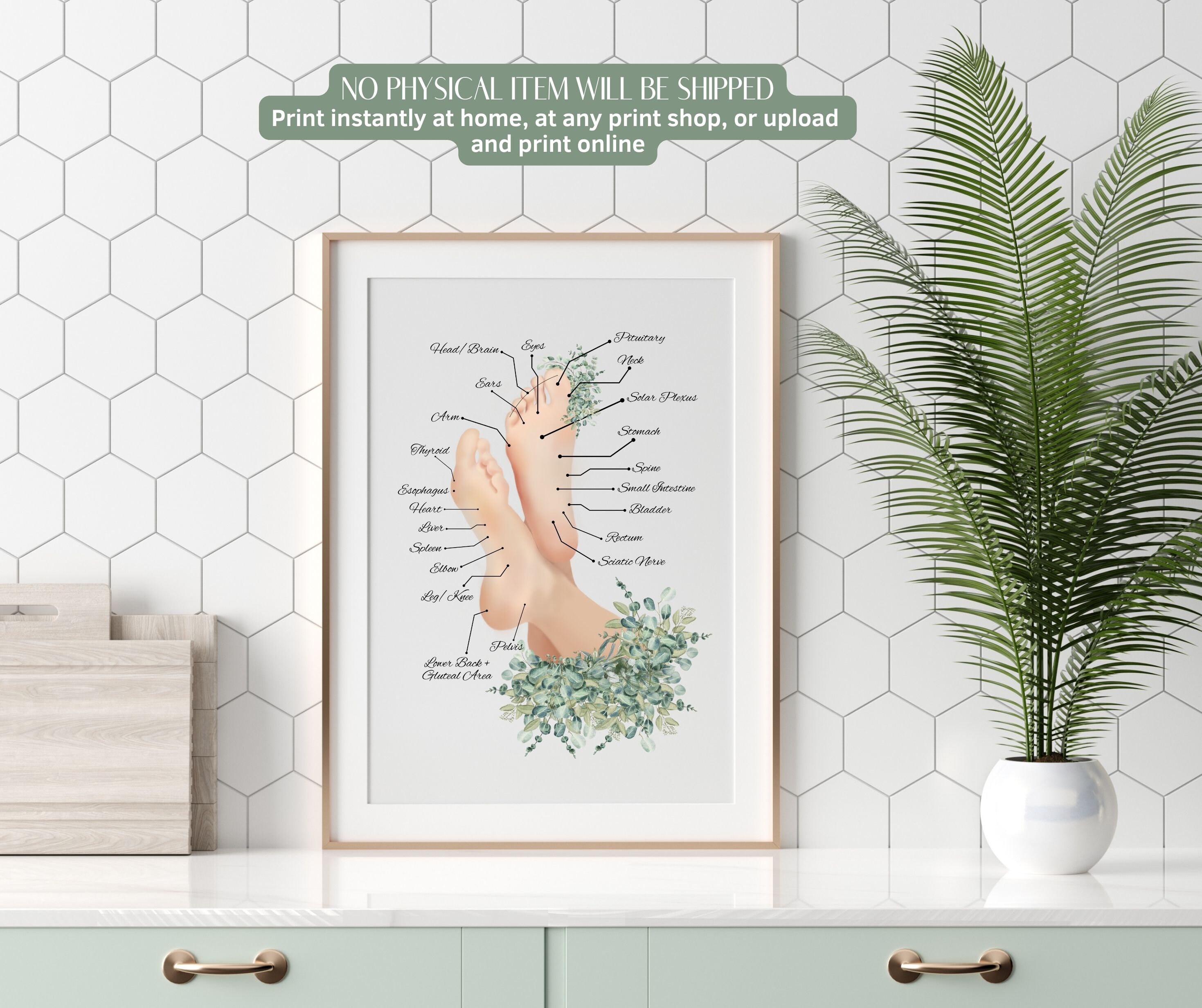 Reflexology Chart, Foot Reflexology, Reflexologist Gift, Reflexology ...