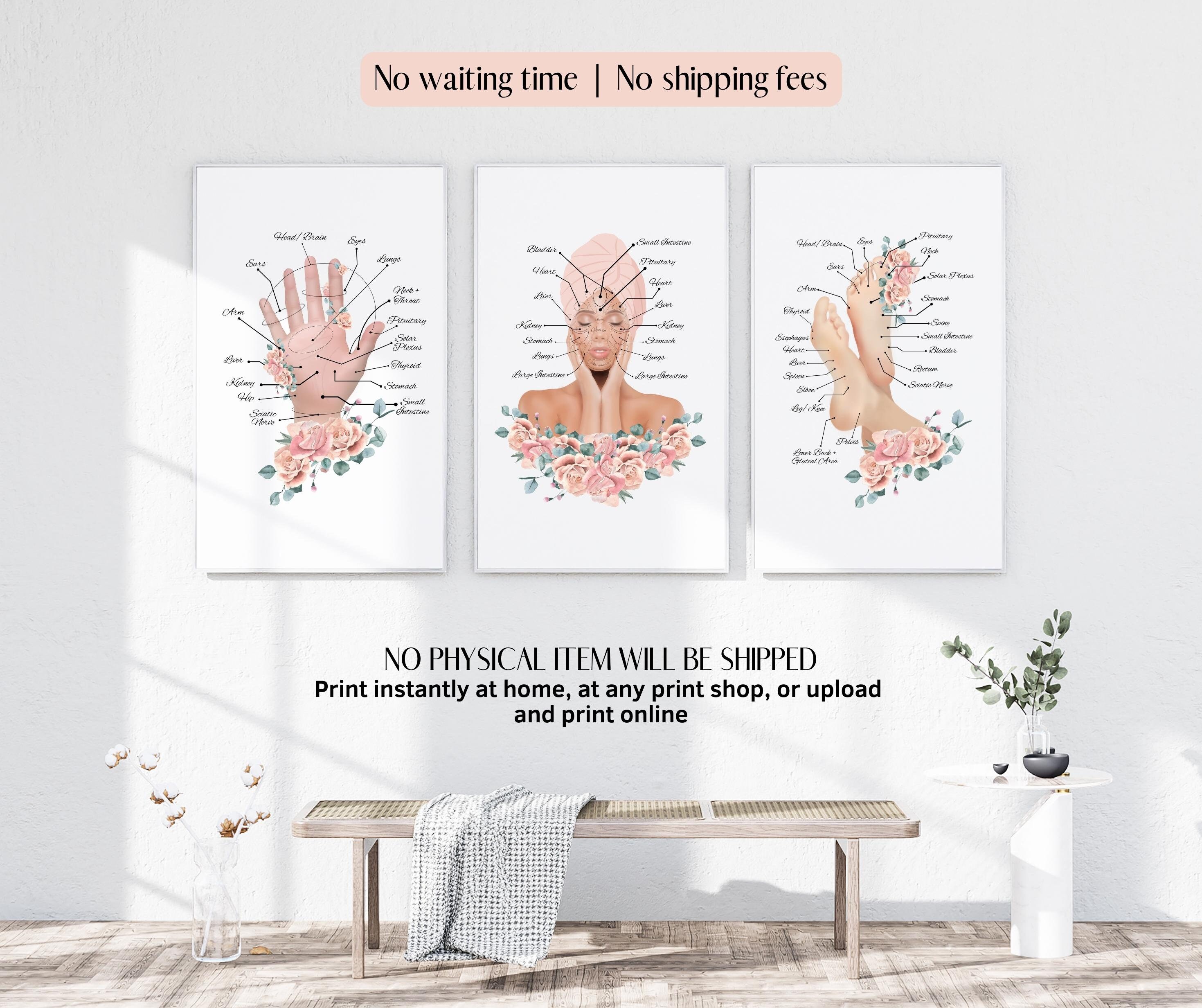 Reflexology Charts Reflexology Prints Acupuncture Art Massage