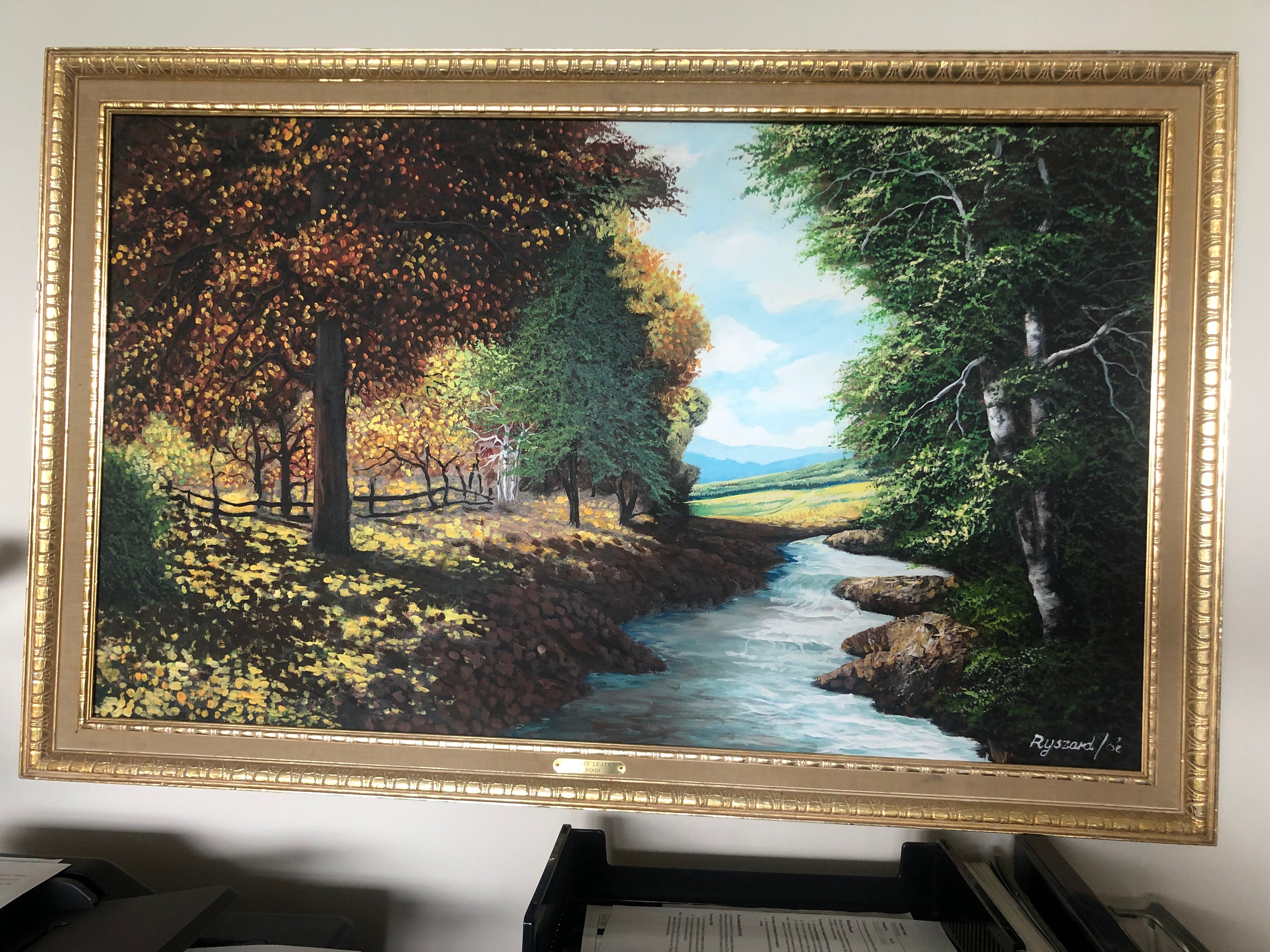 Autumn Leaves - 1959 Painting by Robert Wood Reproduction by Ryszard - Etsy