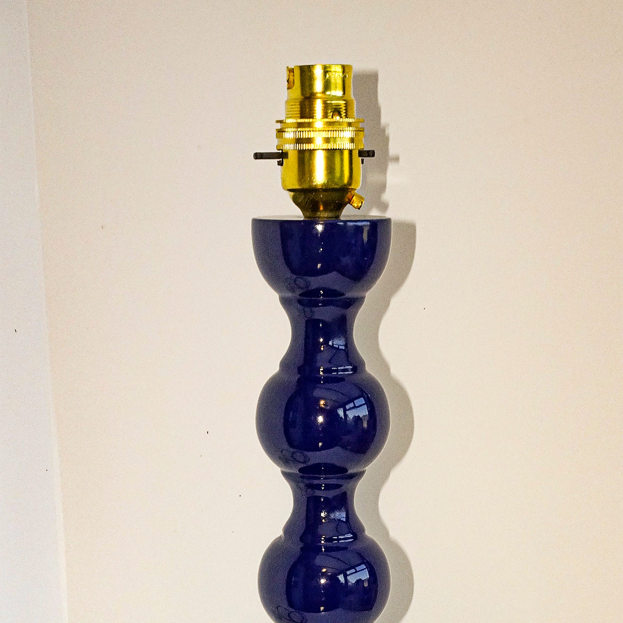 Navy Blue Bobbin Lamp, 43cm - Etsy UK