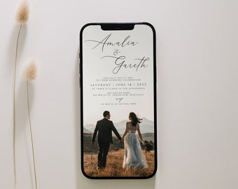 Wedding Electronic Invitation, Wedding Invitation Digital, Photo ...