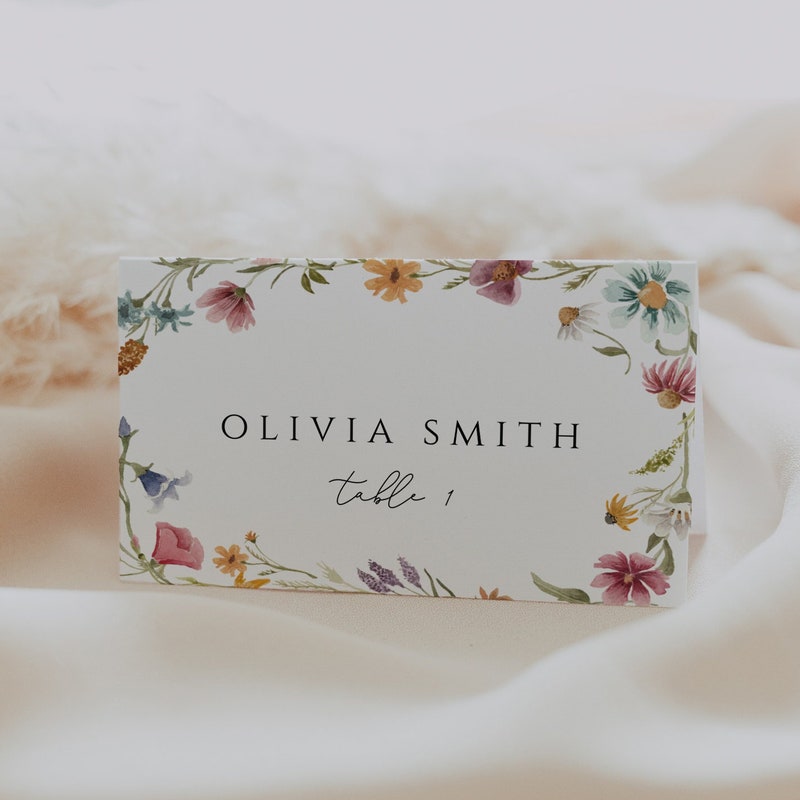 Floral Place Cards - Etsy