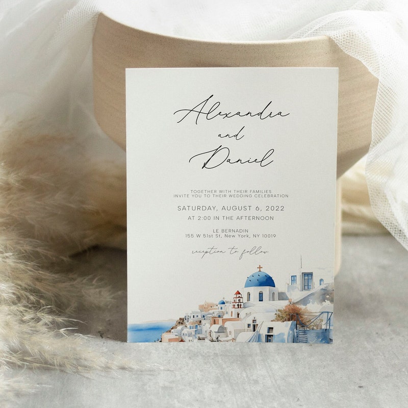 Greek Wedding Invitation - Etsy