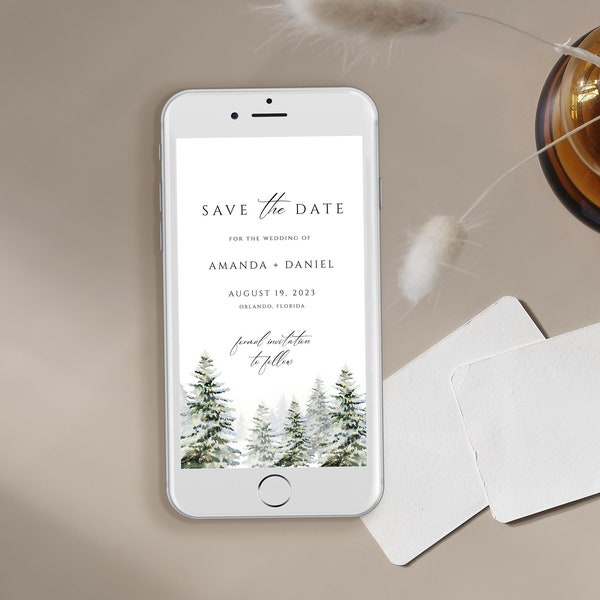 Winter Save the Date - Etsy