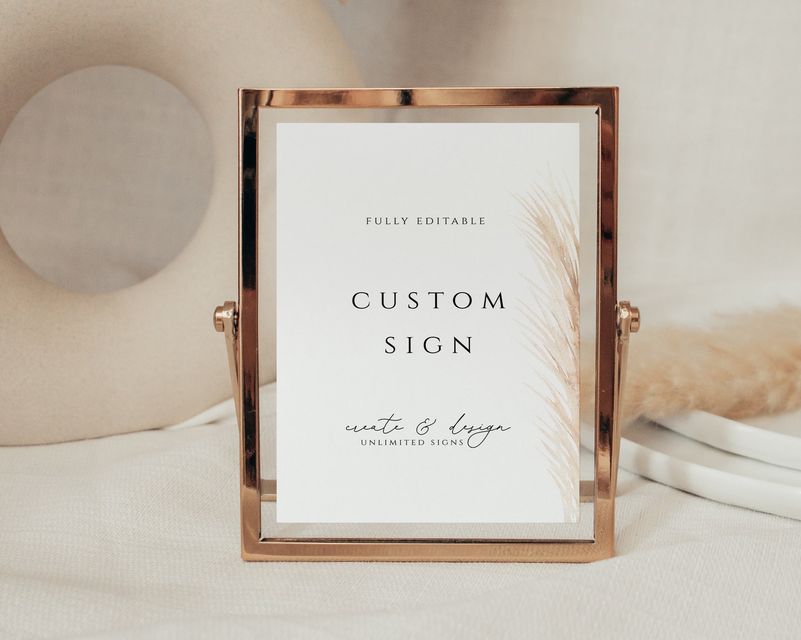 Custom Boho Sign Template Editable Wedding Sign Printable Wedding Sign ...