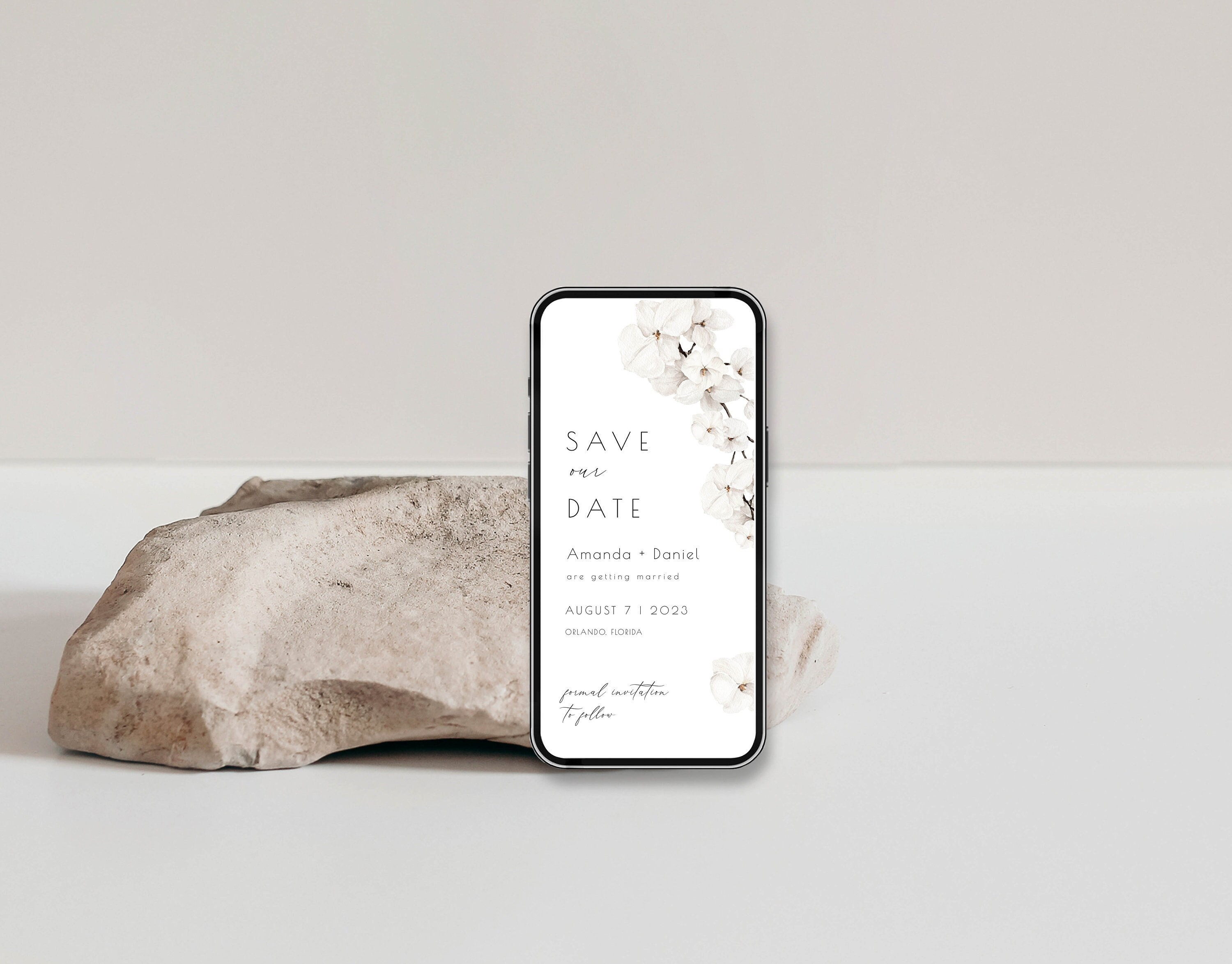 Electronic Save the Date Template Boho Text Message Save the - Etsy