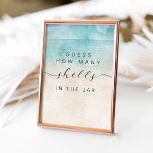 Beach Bridal Shower Welcome Sign Template Ocean Bridal Shower Welcome ...