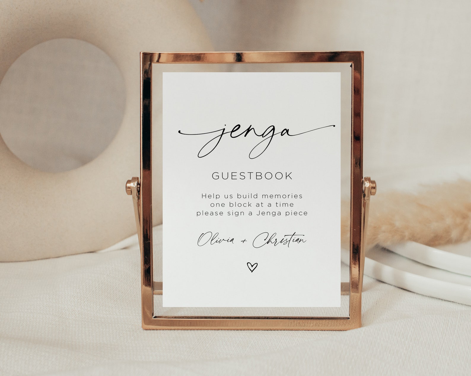 Wedding Jenga Guestbook Sign Printable Jenga Guestbook Template Jenga ...