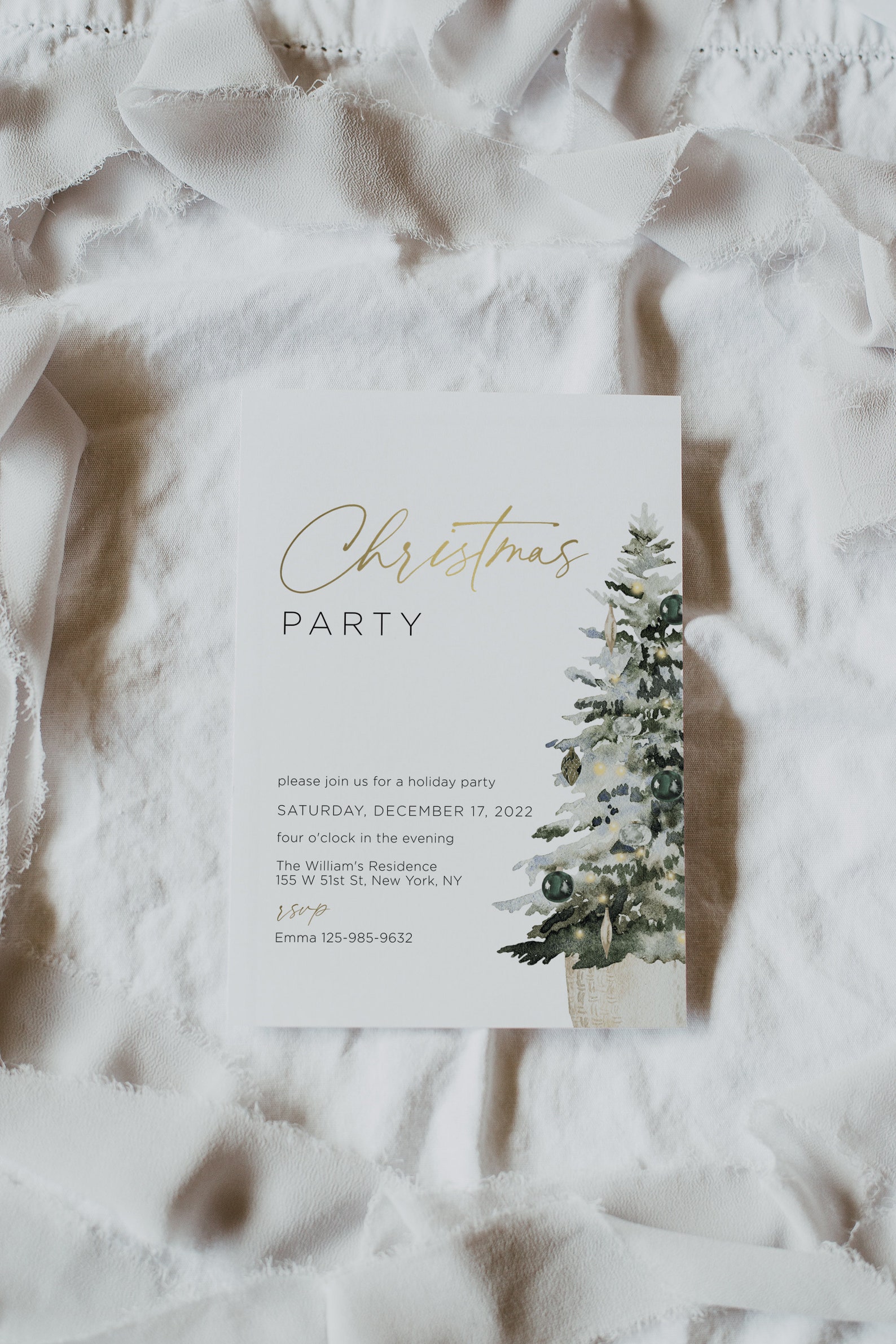 Editable Christmas Invitation Template Christmas Party - Etsy