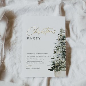 Editable Christmas Invitation Template Christmas Party - Etsy