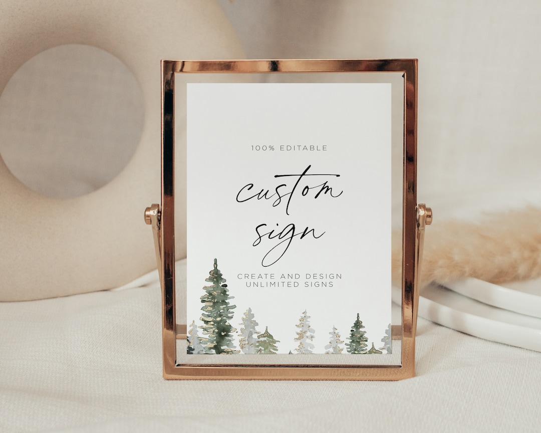 Custom Christmas Sign Template Editable Christmas Sign Printable ...