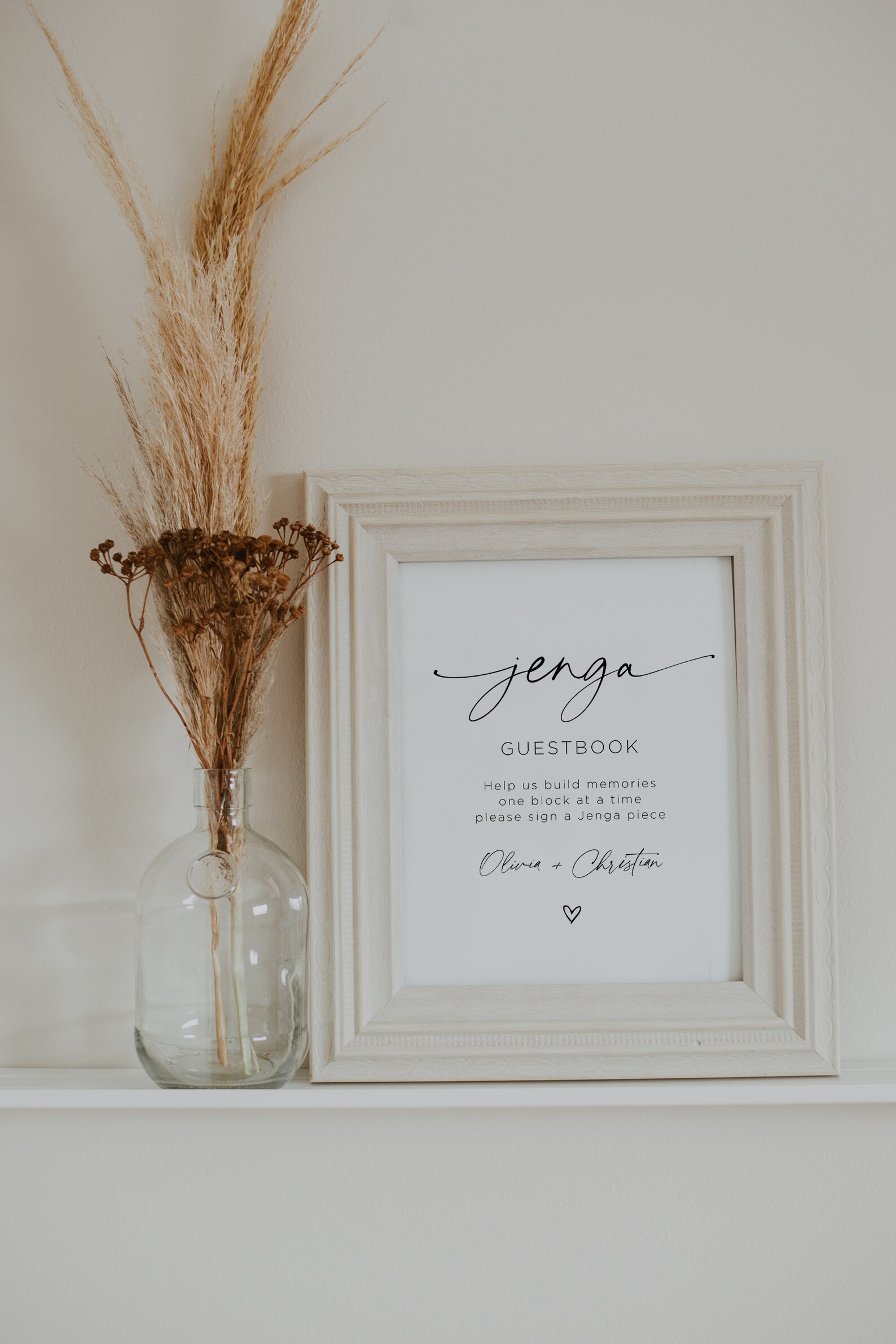 Wedding Jenga Guestbook Sign Printable Jenga Guestbook Template Jenga ...