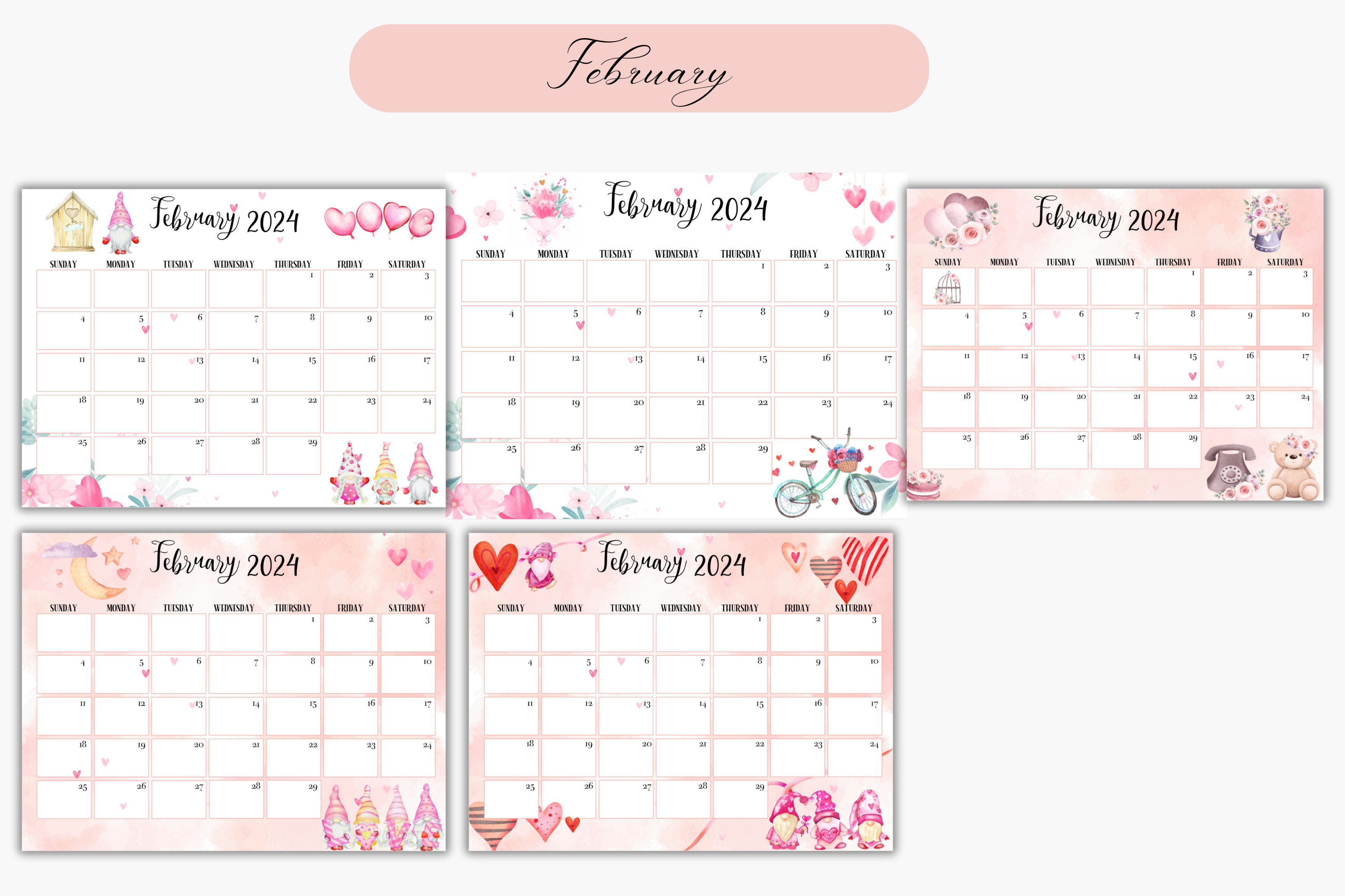 Editable & Printable 2024 Calendar | January to December 2024 ...