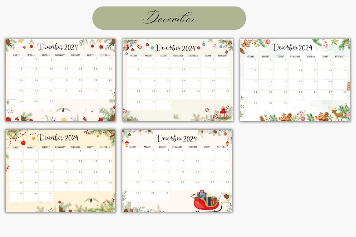 Editable & Printable 2024 Calendar | January to December 2024 ...