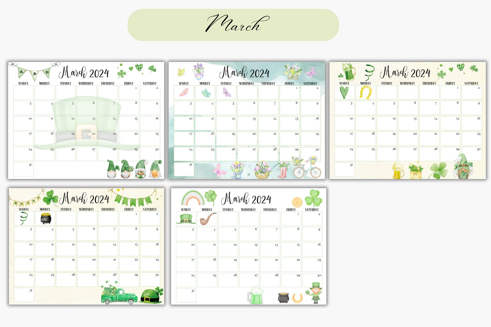 Editable & Printable 2024 Calendar | January to December 2024 ...