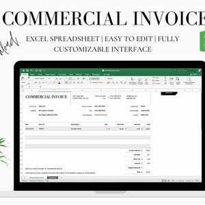 Commercial Invoice Spreadsheet | Excel Invoice Template | Business ...