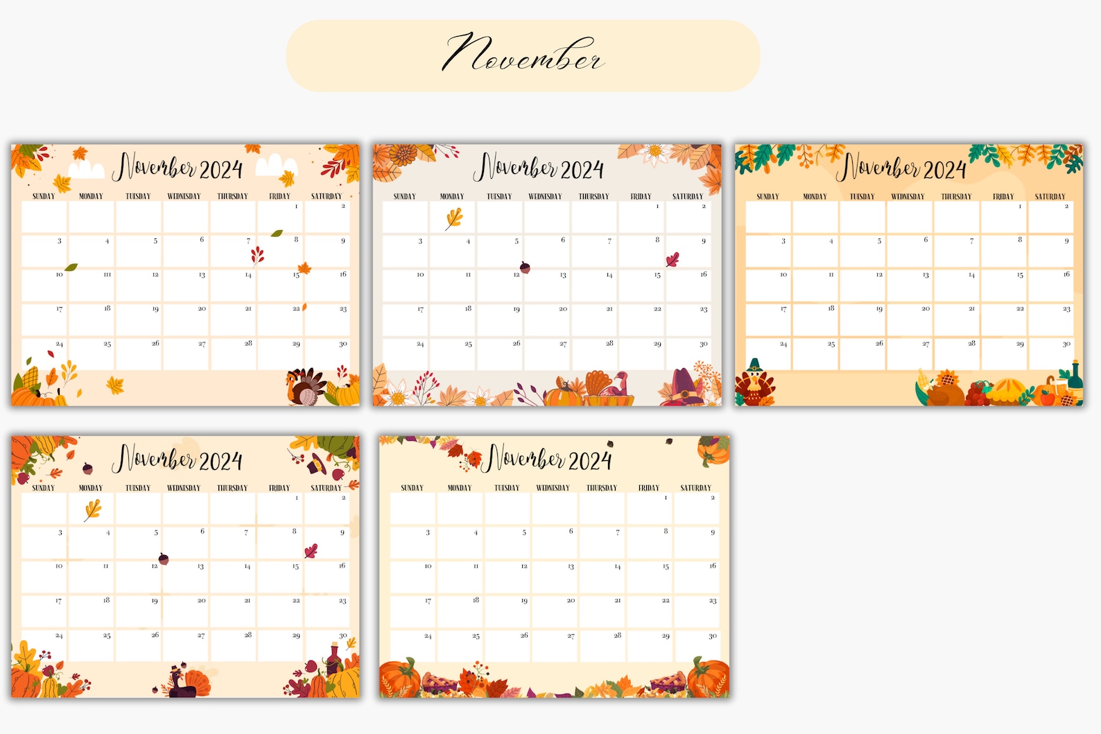 Editable & Printable 2024 Calendar | January to December 2024 ...