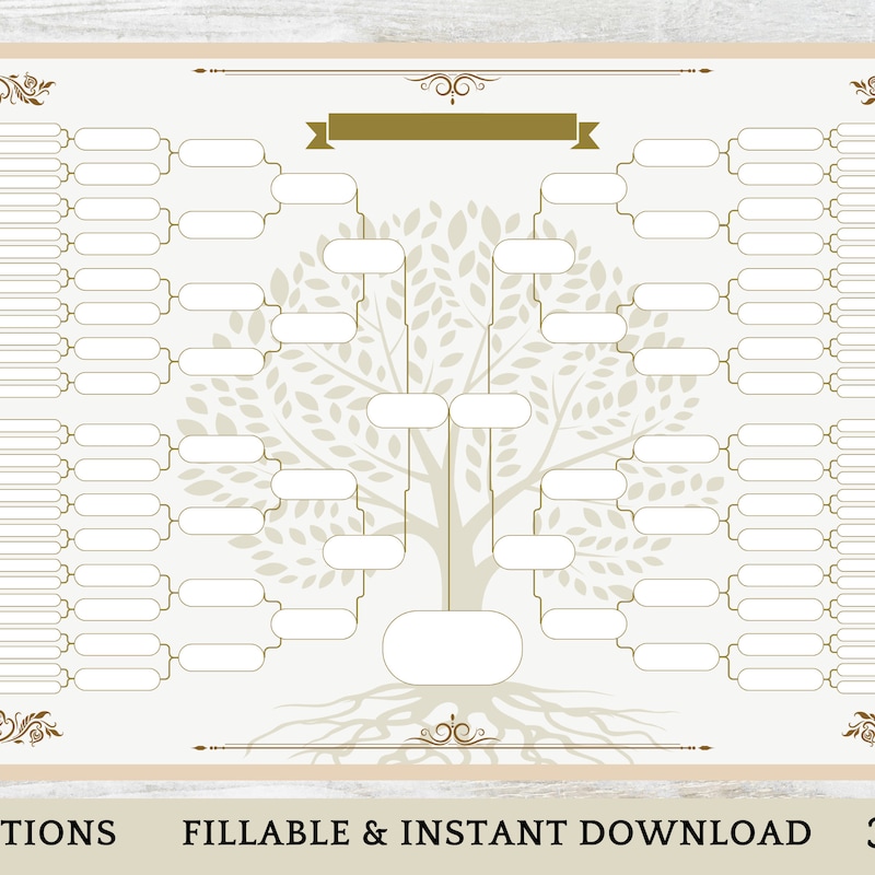 Decorative Family Tree Chart - Etsy