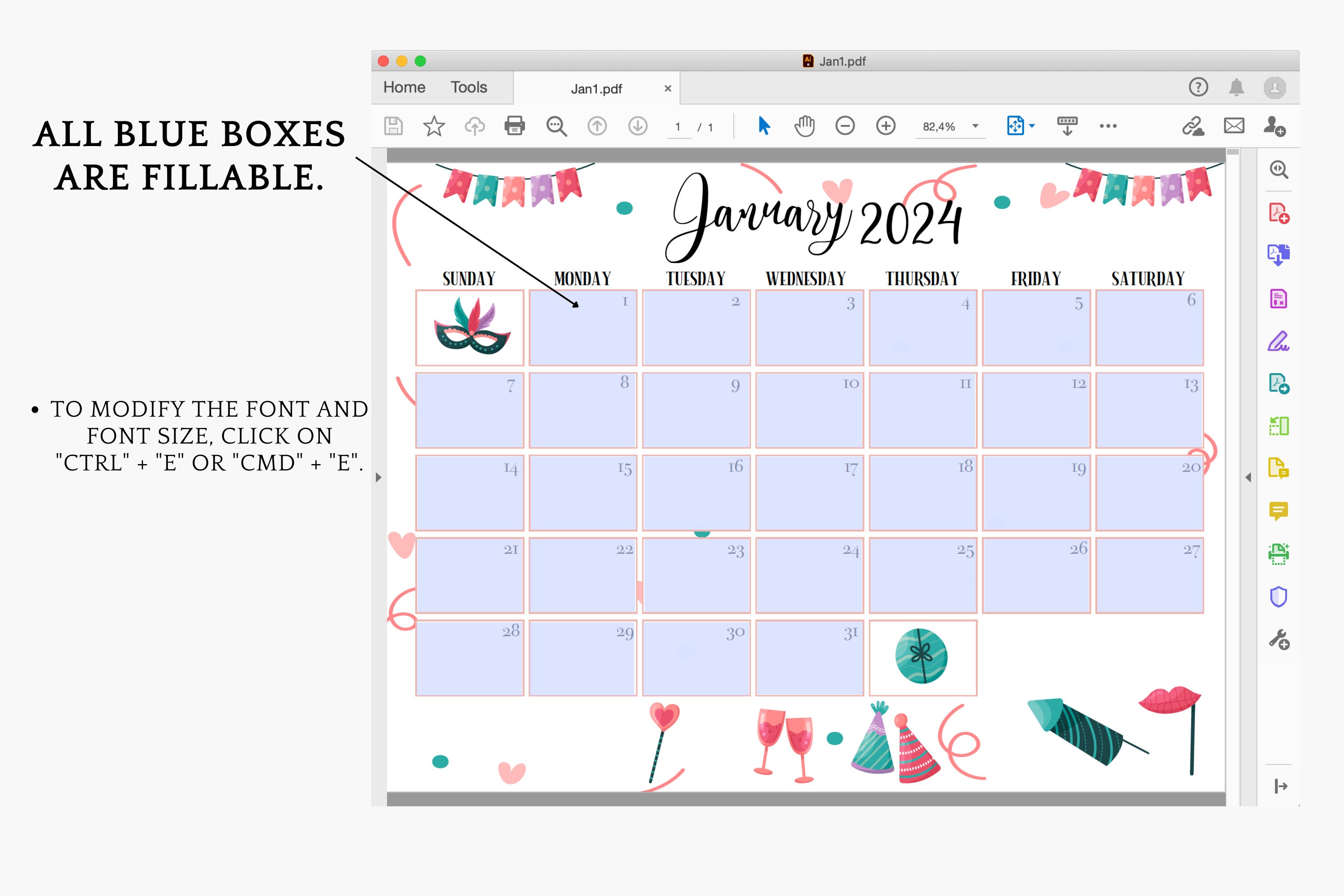 Editable March 2024 Calendar Printable Calendar Fillable Editable ...