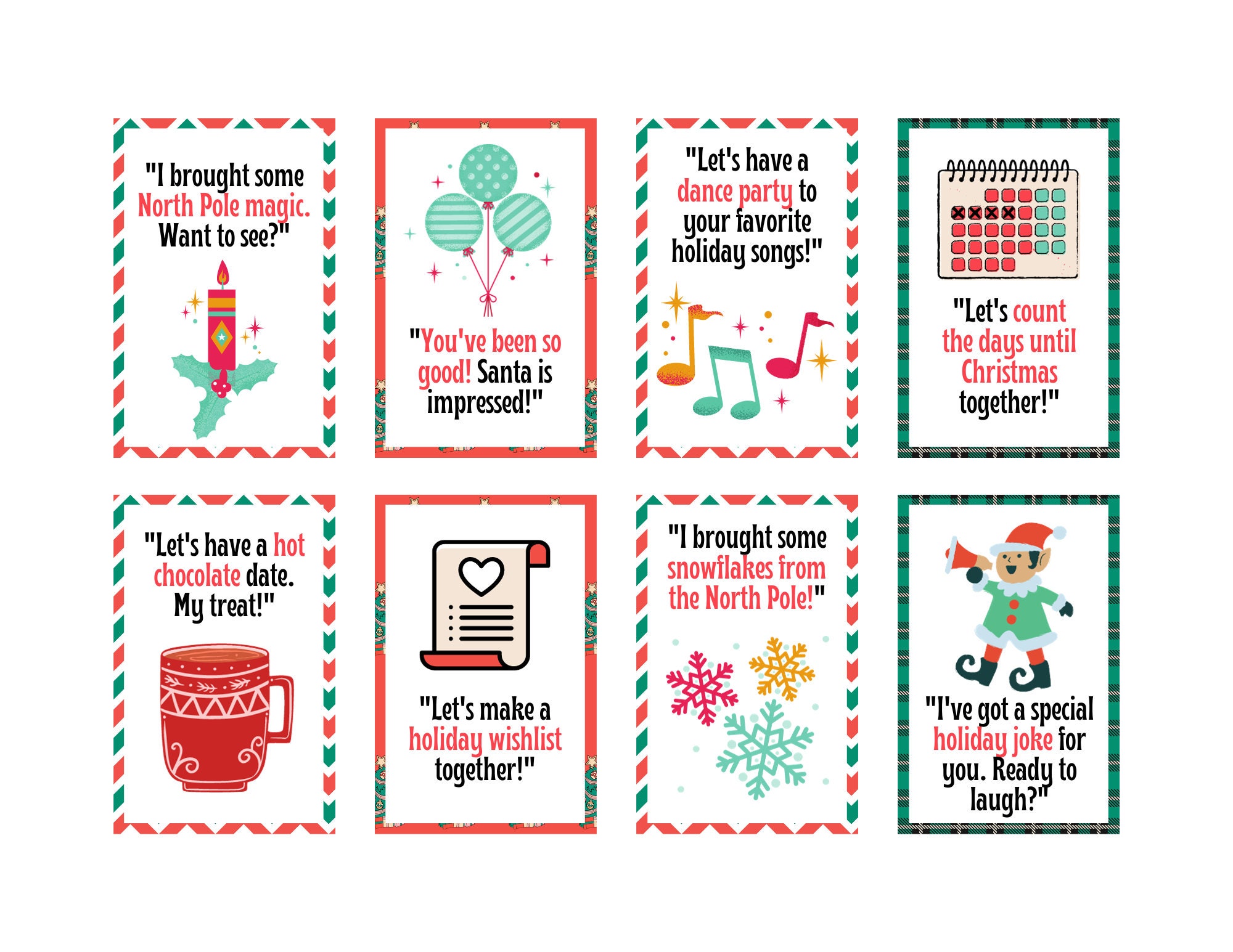 Elf on the Shelf Elf Notes Christmas Elf Cards Christmas Cards 2023 Elf ...