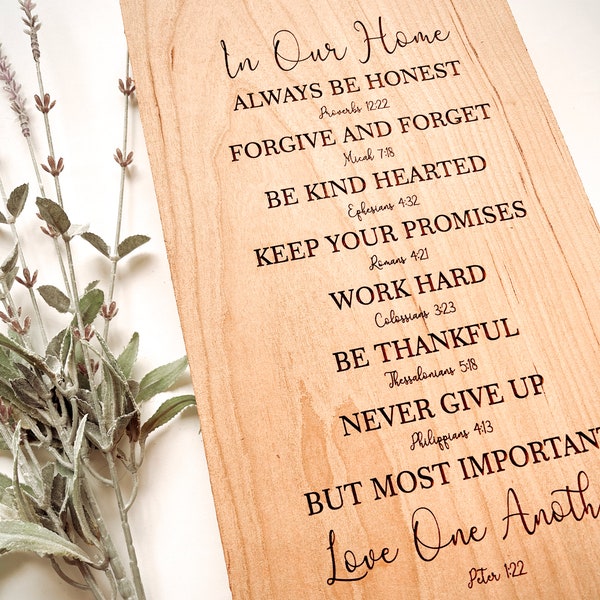 Scripture Wood Sign - Etsy