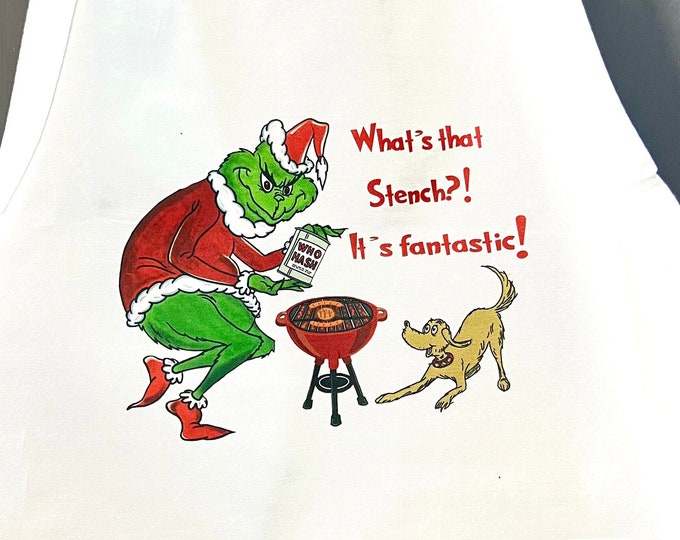 What's That Stench It's Fantastic Grinch Apron - Etsy