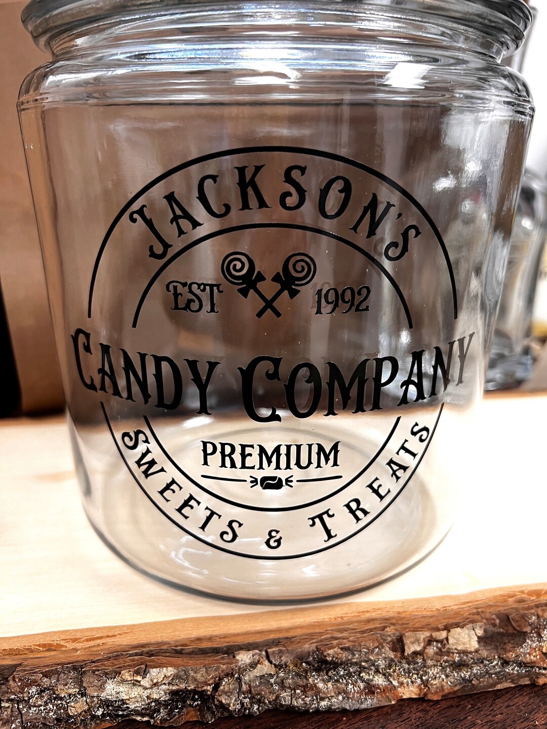 Half Gallon Personalized Candy Jar - Etsy
