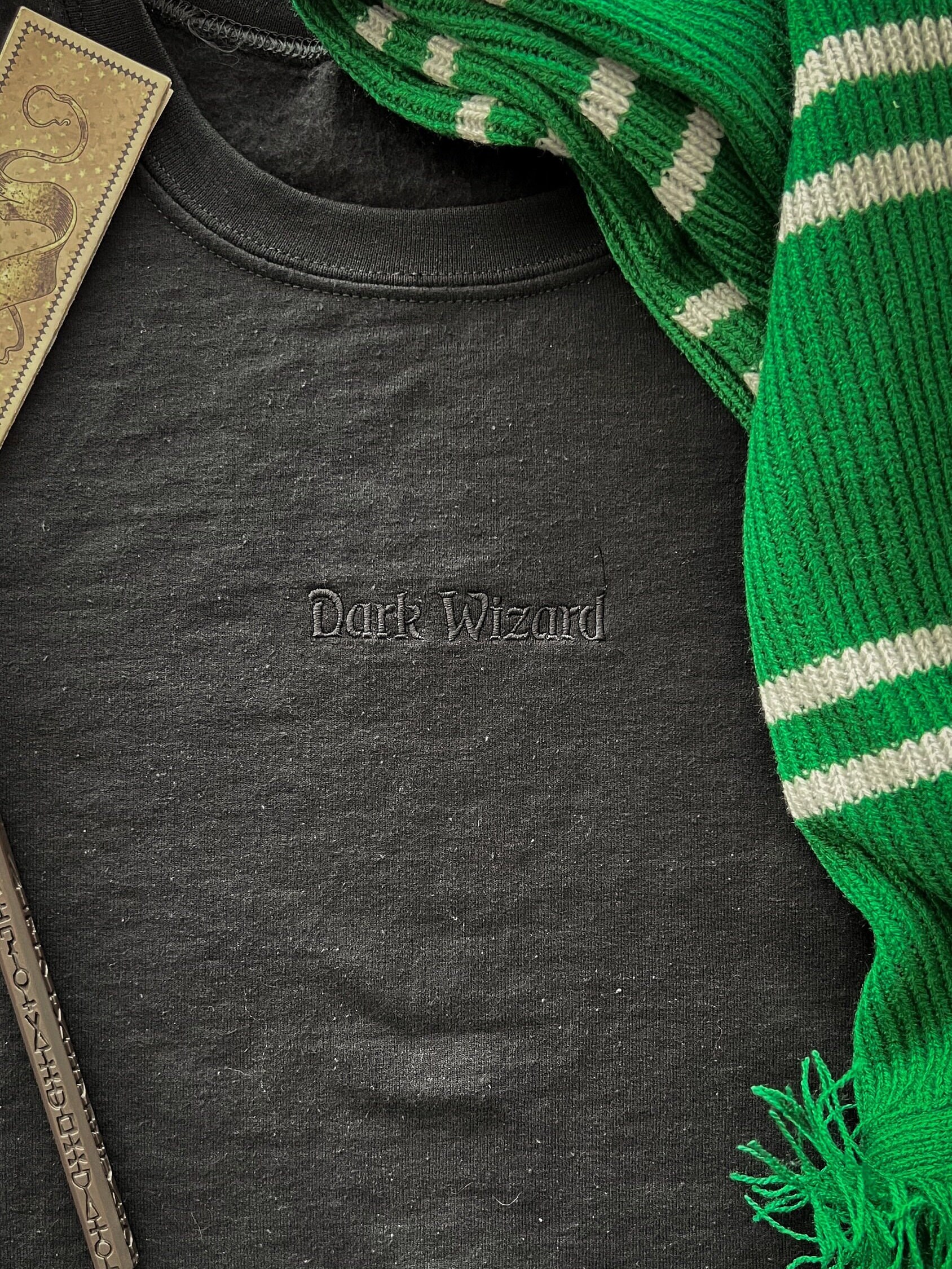 Sebastian Sallow Sweater Dark Wizard Crew Embroidered Sweater Wrists ...