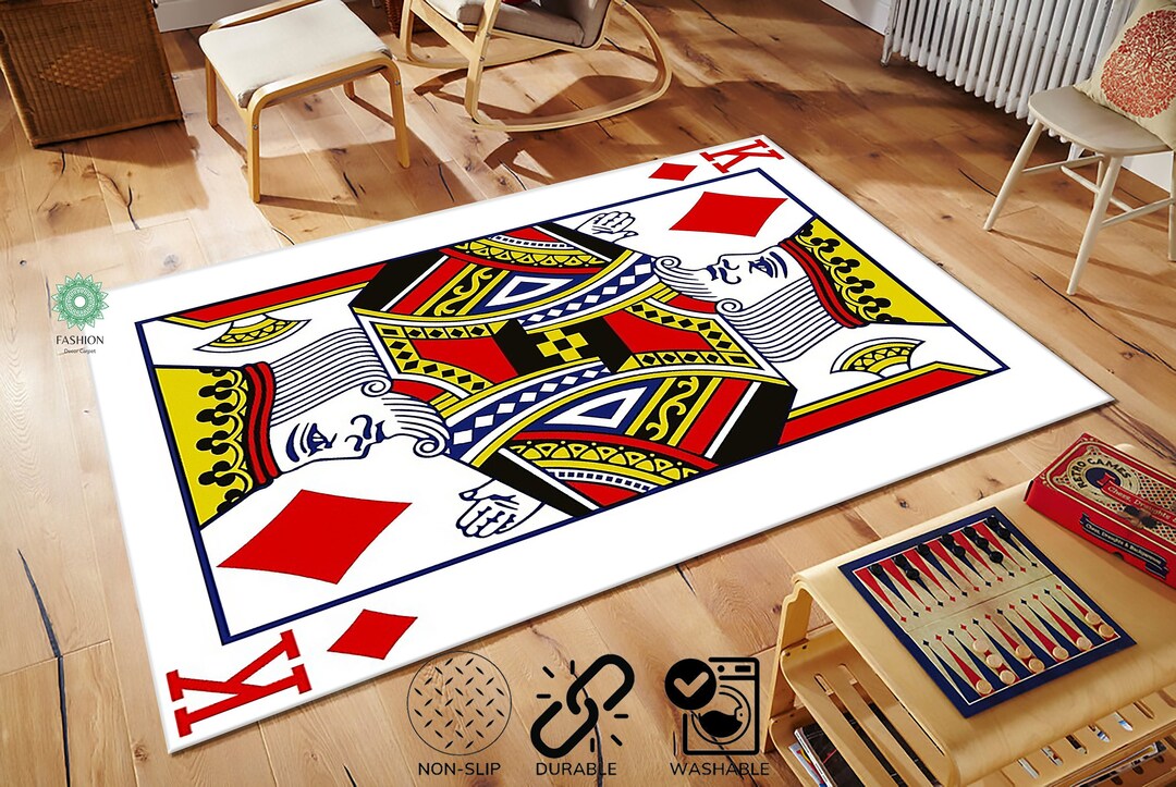 Realistic Playing Card Rugpersonalized Rugcool Carpetdesign - Etsy