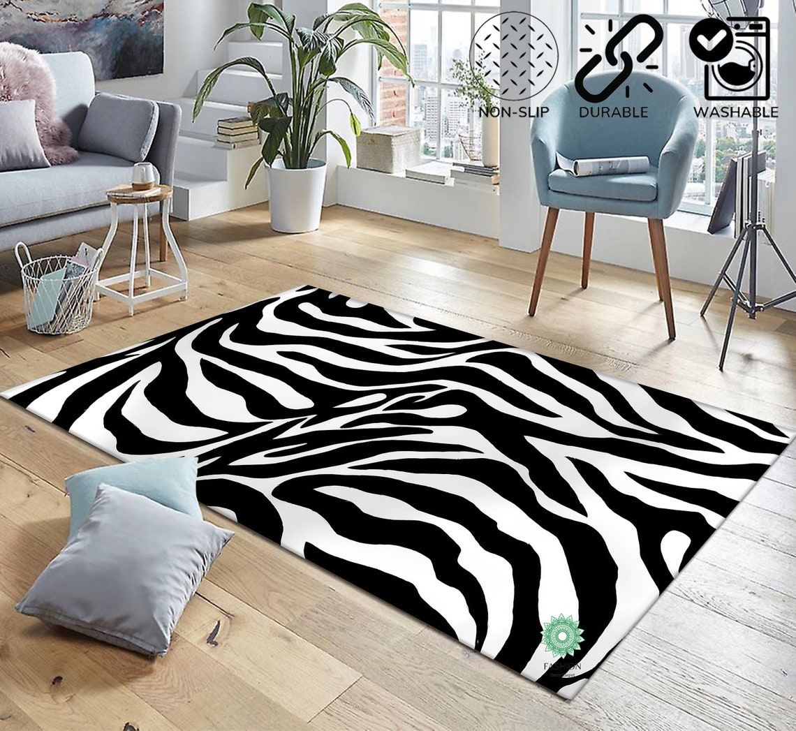 Zebra Skin Patterned Modern Carpet Realistic Zebra Skin - Etsy