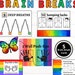 Brain Break Cards. Rainbow Theme. 5 Structured Fitness Posters for Kids ...