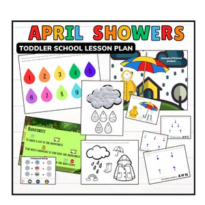 April Showers Toddler Activities. Printable Unit of Study for Kids ...