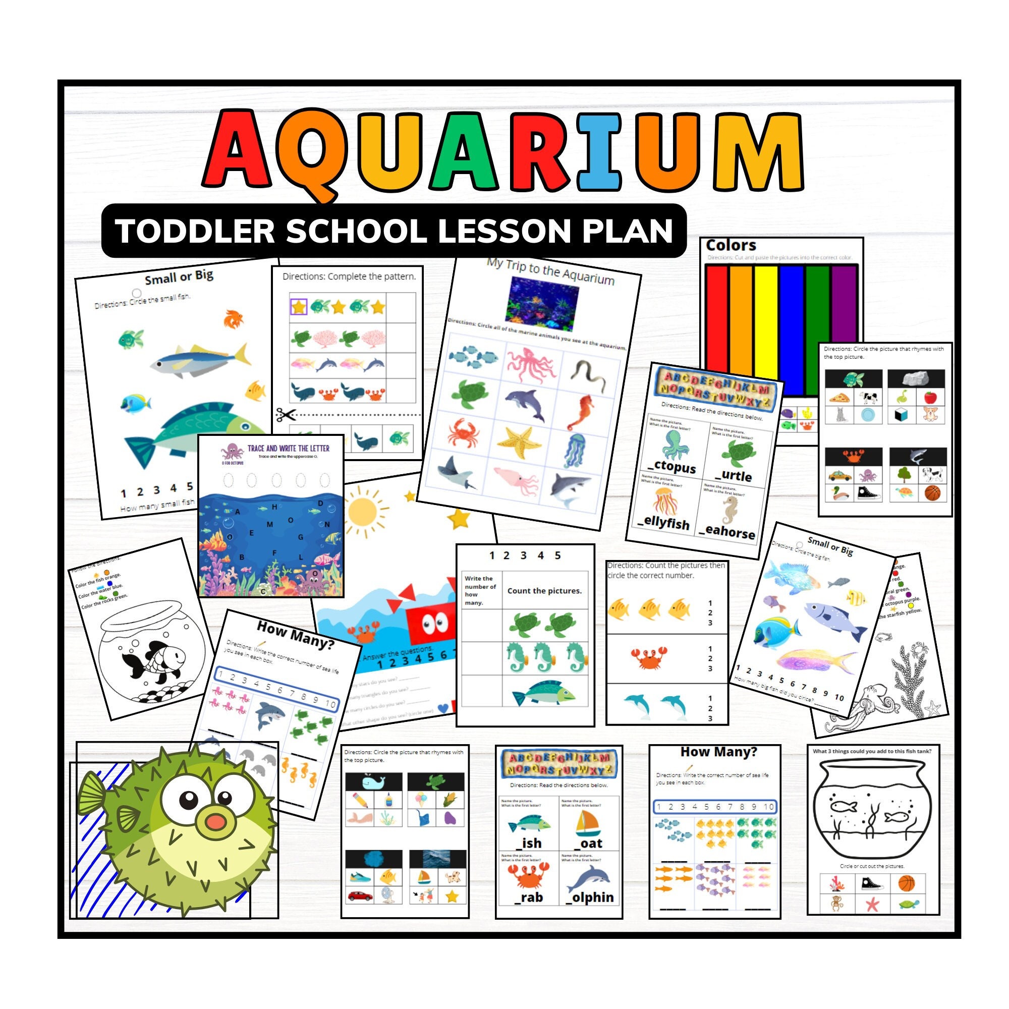 Aquarium Toddler Activities. Printable Unit of Study for Kids ...