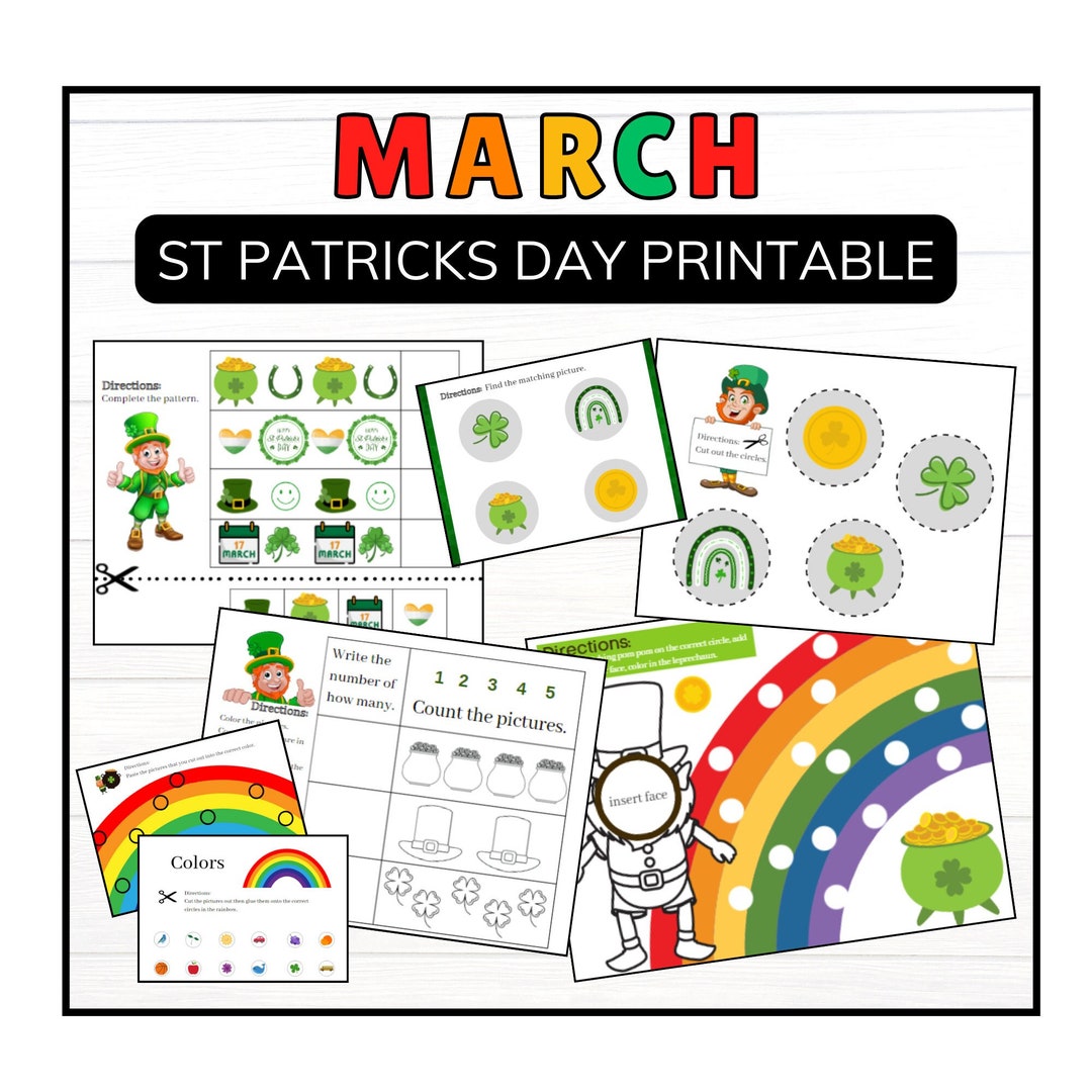 St Patricks Day Printable. Tot School Lesson Plans. Homeschool ...